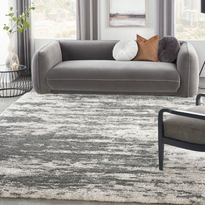 Click here for Nourison Home Swift Dreamy Shag Rug  Charcoal/Ivor... prices