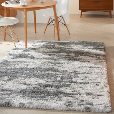 Click here for Nourison Home Swift Dreamy Shag Rug  Charcoal/Ivor... prices