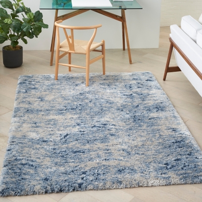 Click here for Nourison Home Waves Dreamy Shag Rug  Light Blue prices