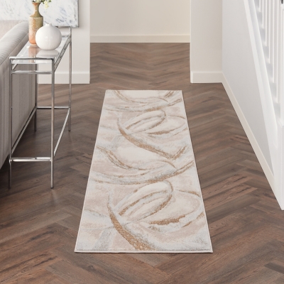 Click here for Inspire Me! Brushstrokes Area Rug  Beige/Gray prices