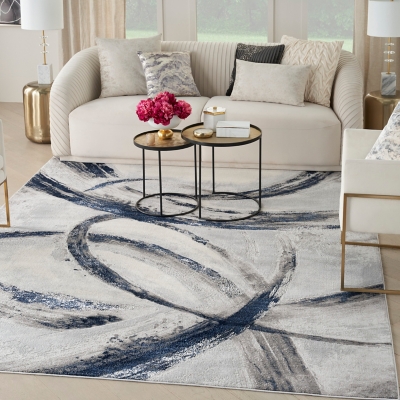 Click here for Inspire Me! Brushstrokes Abstract Area Rug  Gray/N... prices