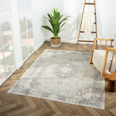 Click here for Melody 3 x 4 Machine Washable Area Rug  Gray prices