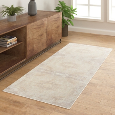 Click here for Melody 2 x 5 Machine Washable Area Rug  Beige prices