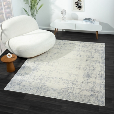 Click here for Erick 2 x 5 Machine Washable Area Rug  Blue/Gray prices