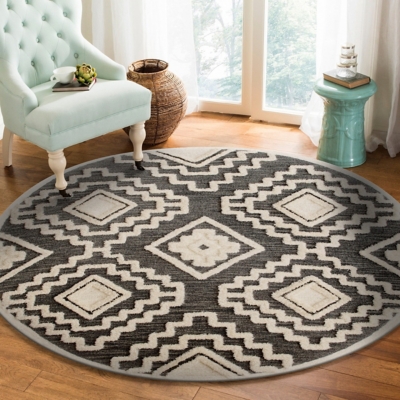 Click here for Aksel 4 Round Area Rug  Gray/Cream prices