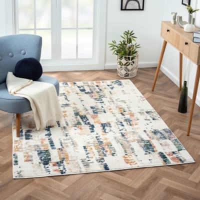 Click here for Jessy 5 x 7 Area Rug  Blue/Orange prices
