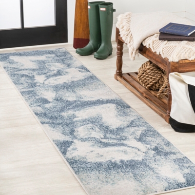 Click here for Jonathan Y Petalo Abstract Two-Tone Area Rug  Blue... prices