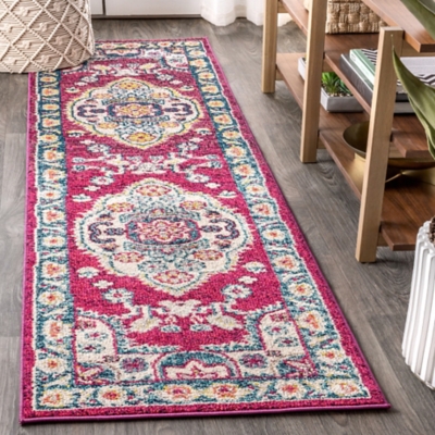 Click here for Jonathan Y Geneva Medallion Area Rug  Pink/Ivory prices