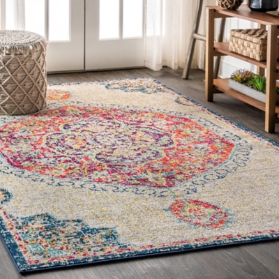 Click here for Jonathan Y Radiance Medallion Area Rug  Cream/Oran... prices
