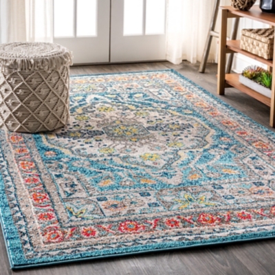 Click here for Jonathan Y Geneva Medallion Area Rug  Blue/Yellow prices