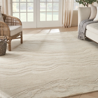 Click here for Nourison Home Graceful Area Rug 8 x 10  Ivory prices