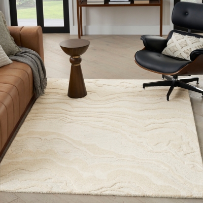 Click here for Nourison Home Graceful Area Rug 5 x 7  Ivory prices