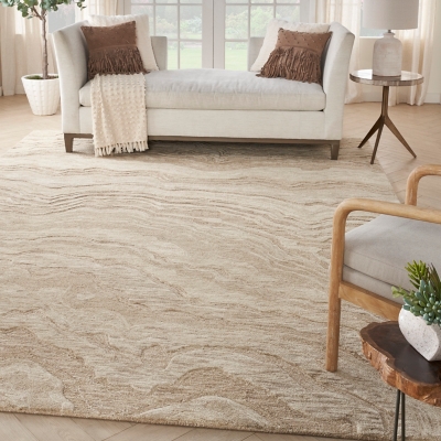 Click here for Nourison Home Graceful Area Rug 8 x 10  Taupe prices