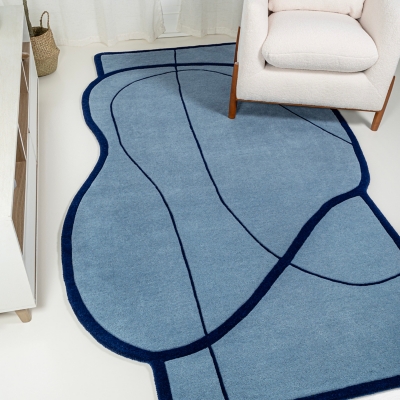 Click here for Jonathan Y Mosaic 5 x 8 Area Rug  Light Blue/Navy prices