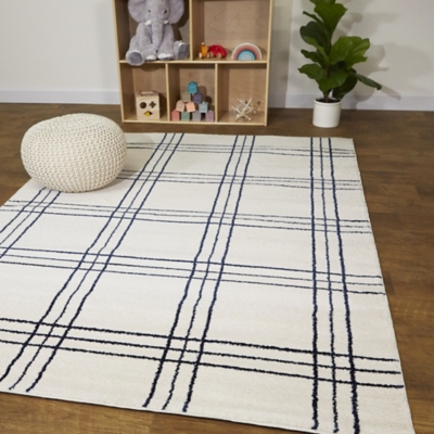 Click here for Turner Plaid 7 10 x 10 Area Rug  White prices