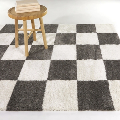 Click here for Reinhart Checkered 7 10 x 10 Area Rug  Dark Gray prices