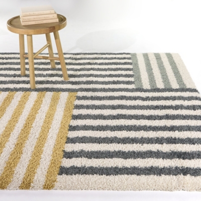 Click here for Raines Modern Striped 7 10 x 10 Area Rug  Cream prices