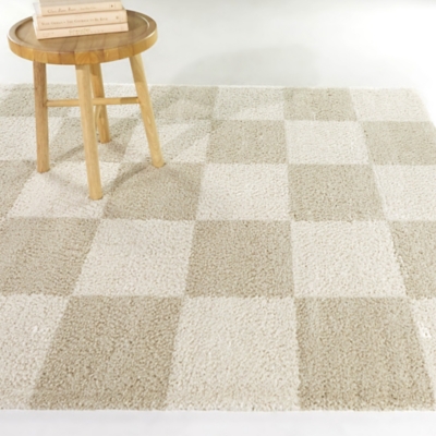 Click here for Reinhart Checkered 5 3 x 7 Area Rug  Beige prices