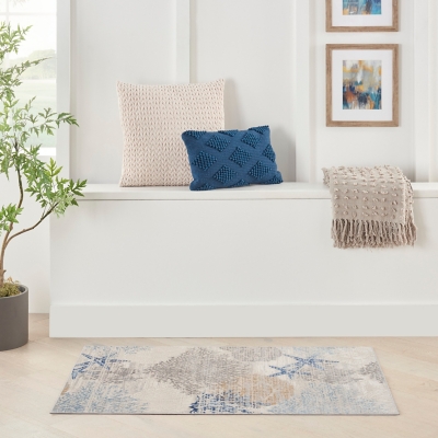 Click here for Nourison Home Shell Seaside 3 x 5 Area Rug  Ivory/... prices