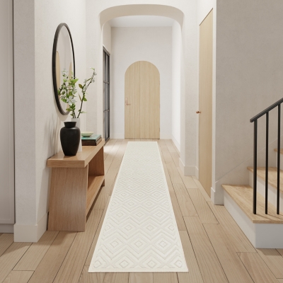 Click here for Nourison Home Versa 2 x 10 Runner Rug  Ivory/White prices