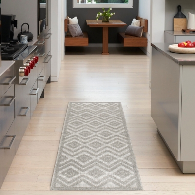 Click here for Nourison Home Versa 2 x 6 Area Rug  Silver/Gray prices