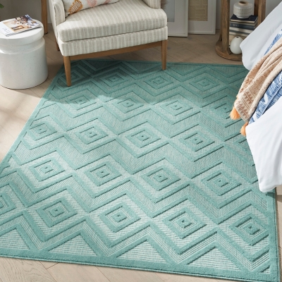 Click here for Nourison Home Versa 6 x 9 Area Rug  Aqua/Teal prices