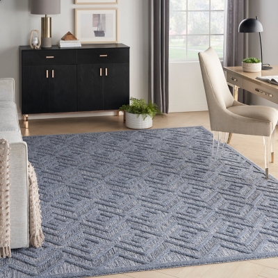 Click here for Nourison Home Versa 7 x 10 Area Rug  Denim Blue prices
