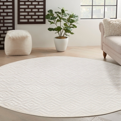 Click here for Nourison Home Versa 8 Area Rug  Ivory/White prices