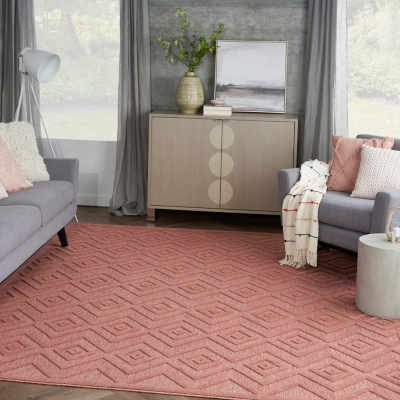 Click here for Nourison Home Versa 8 x 10 Area Rug  Coral Orange prices