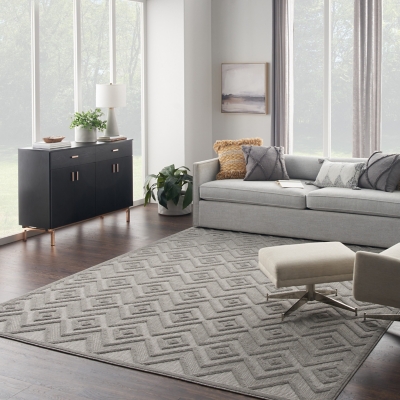Click here for Nourison Home Versa 8 x 10 Area Rug  Silver/Gray prices