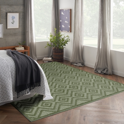 Click here for Nourison Home Versa 8 x 10 Area Rug  Green prices
