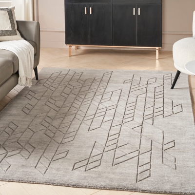Click here for Nourison Home Alessia 53 x 75 Area Rug  Gray prices