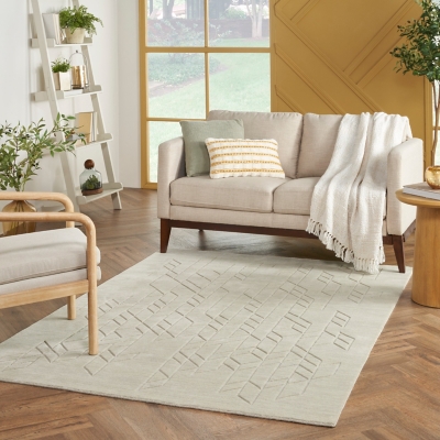 Click here for Nourison Home Alessia 53 x 75 Area Rug  Sage prices