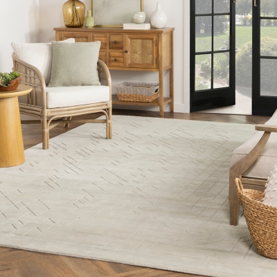 Click here for Nourison Home Alessia 79 x 99 Area Rug  Sage prices