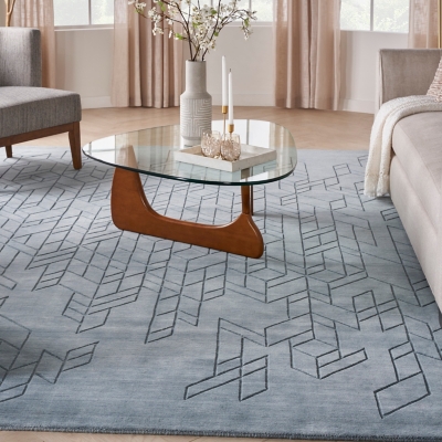 Click here for Nourison Home Alessia 86 x 116 Area Rug  Blue prices