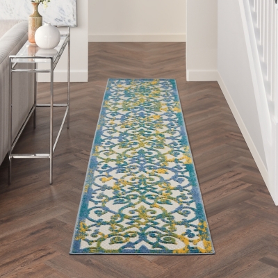 Click here for Nourison Home Splash 23 X 10 Leaves Runner  Ivory... prices