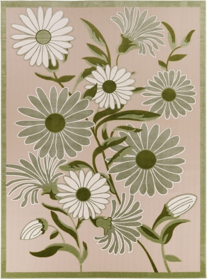 Nourison Home Splash 10' X 14' Daisy Floral Indoor/Outdoor Area Rug ...