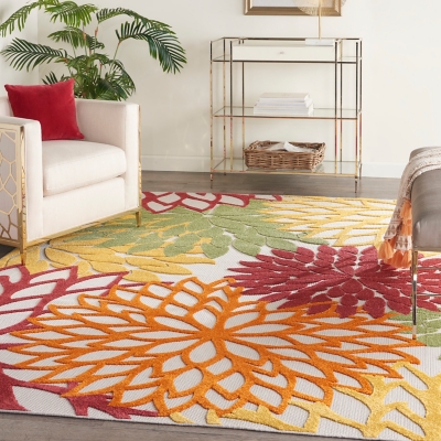 Click here for Nourison Home Splash 12 X 15 Dahlia Floral Area Ru... prices