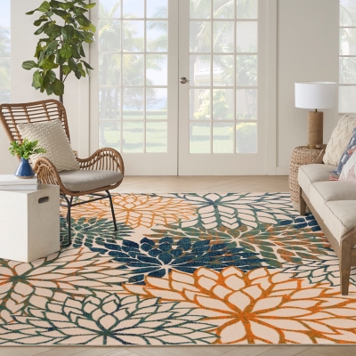 Click here for Nourison Home Splash 12 X 15 Dahlia Floral Area Ru... prices