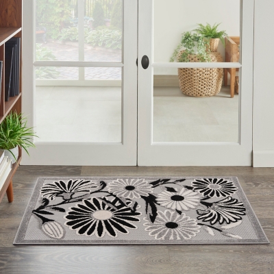 Click here for Nourison Home Splash 28 X 4 Daisy Floral Area Rug... prices