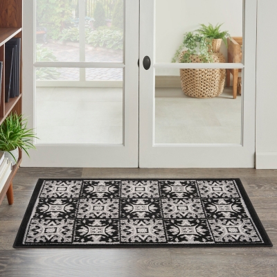 Click here for Nourison Home Splash 28 X 4 Small Geometric Area R... prices