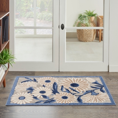 Click here for Nourison Home Splash 28 X 4 Daisy Floral Area Rug... prices