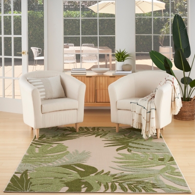 Click here for Nourison Home Splash 36 X 56 Large Palm Indoor/Out... prices