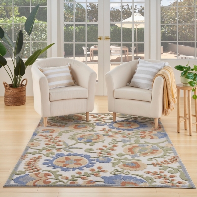 Click here for Nourison Home Splash 53 X 75 Leafy Vines Indoor/Ou... prices