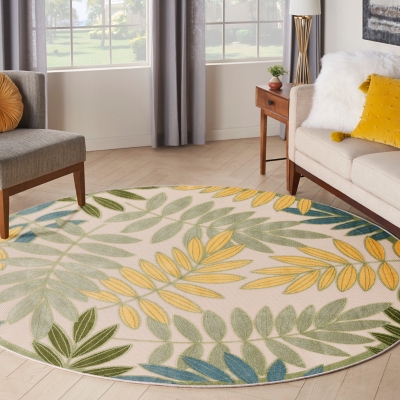 Click here for Nourison Home Splash 53 X Round Botanical Pattern... prices