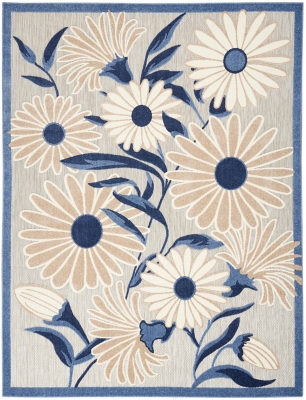 Nourison Home Splash 5'3" X 7'5 Daisy Floral Area Rug | Ashley