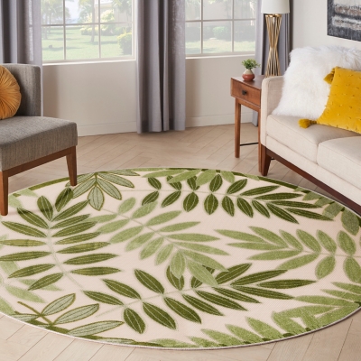 Click here for Nourison Home Splash 53 X Round Botanical Pattern... prices
