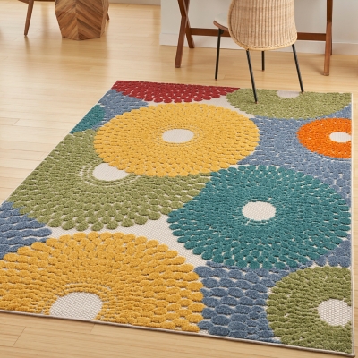 Click here for Nourison Home Splash 53 X 75 Circular Floral Area... prices