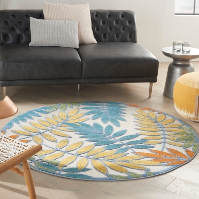Click here for Nourison Home Splash 53 X Round Botanical Pattern... prices