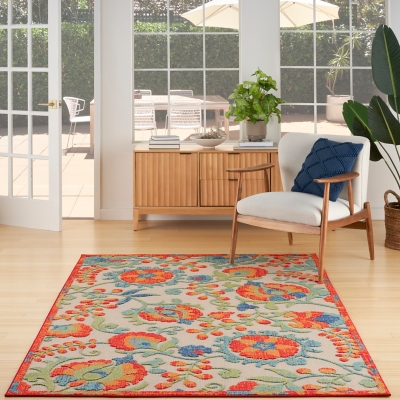 Click here for Nourison Home Splash 53 X 75 Leafy Vines Area Rug... prices